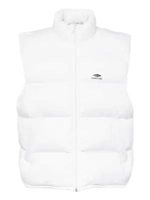 Balenciaga 3b Puffer Ski Vest - White