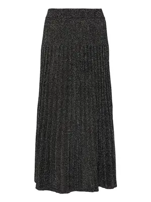 JOSEPH Ribbed-knit Lurex® Midi Skirt - Black