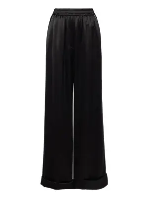 Dolce & Gabbana High-rise Wide-leg Pants - Black