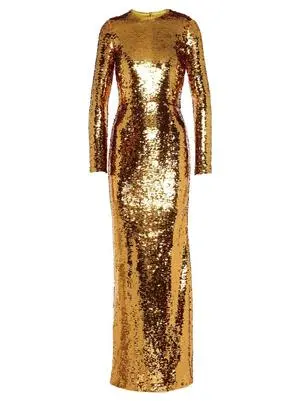 Dolce & Gabbana Sequined Gown - Gold