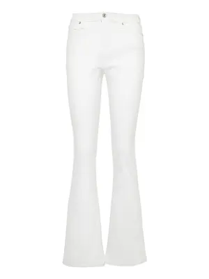 7 For All Mankind Ali High-rise Flared Jeans - White
