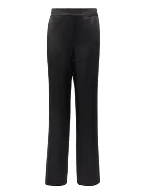 JOSEPH Tova Silk Satin Straight Leg Pants - Black