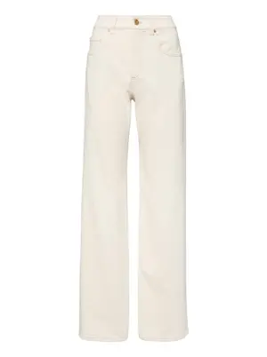 Brunello Cucinelli Garment-dyed Wide-leg Jeans - White