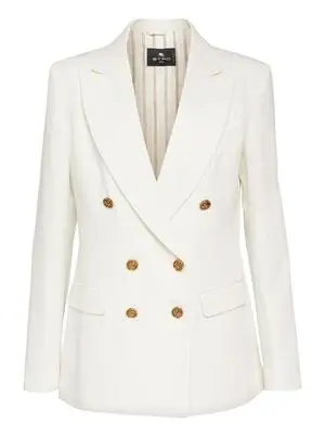 Etro Double-breasted Blazer - White