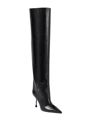 JIMMY CHOO Jimmy Choo Cycas 95 Leather Over-The-Knee Boots