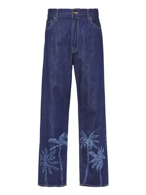ALANUI Alanui Jungle Printed Straight Leg Jeans