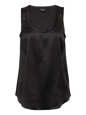 Brunello Cucinelli Silk-blend Tank Top - Black