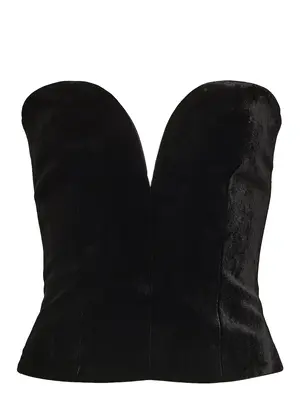 Roland Mouret Velvet Bustier - Black