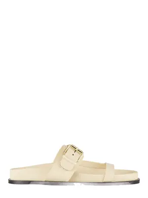 A.emery A. Emery Prince Leather Open-toe Sandals Eggshell
