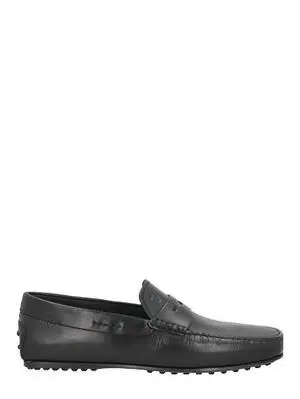 TOD'S Leather Driving Loafers - Black