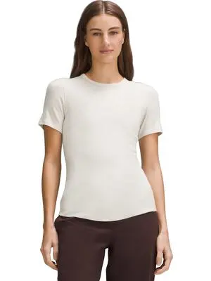 Lululemon Hold Tight Fitted Short-sleeve Shirt - Bone