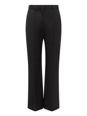 LANVIN Flared Wool Trousers - Black