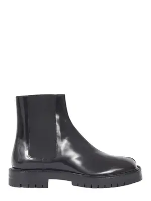 MAISON MARGIELA Tabi Leather Boots - Black