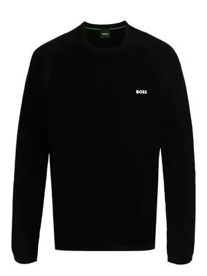 BOSS Rilmo Rubberised-logo Jumper - Black