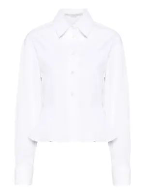 Stella McCartney Peplum-waist Cotton Shirt - White