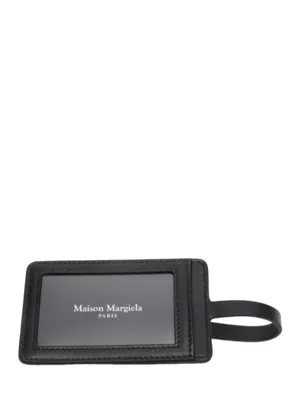 MAISON MARGIELA Leather Luggage Tag - Black