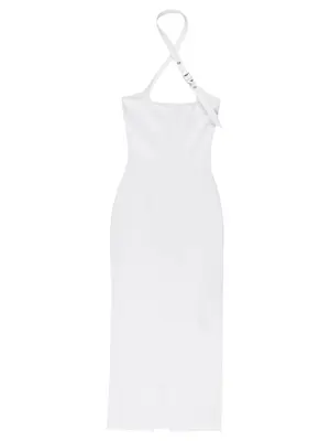 Attico Halterneck Midi Dress - White
