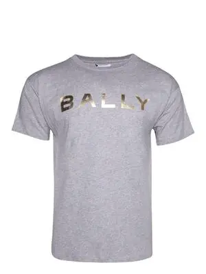 Bally Logo-print Mélange Cotton T-shirt - Grey
