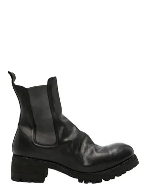Guidi Pl07v Leather Ankle Boots - Black