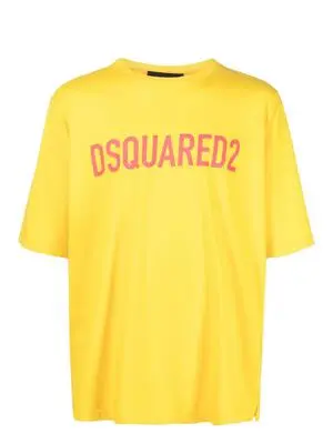 Dsquared2 Logo-print Cotton T-shirt - Yellow