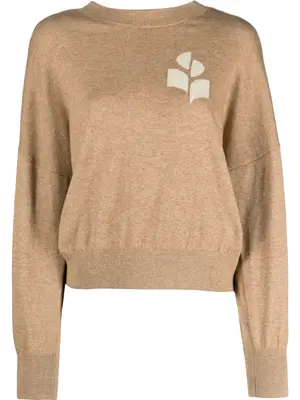 MARANT ETOILE Marisans Intarsia-logo Jumper - Neutrals