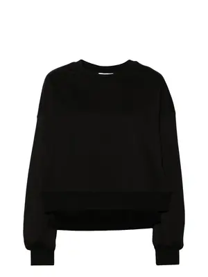 IOANA CIOLACU Slit Cotton-blend Sweatshirt - Black