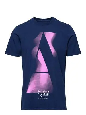 Aztech Mountain Altitude Logo-print Cotton T-shirt - Blue