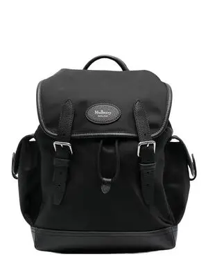 Mulberry Logo-appliqué Buckle Backpack - Black