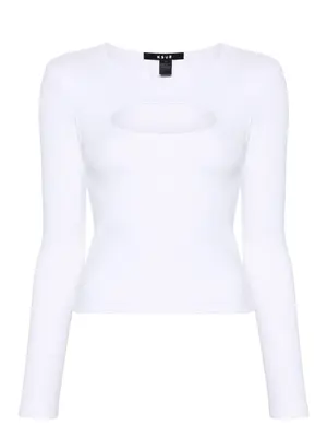Ksubi Cut-out Ribbed Top - White