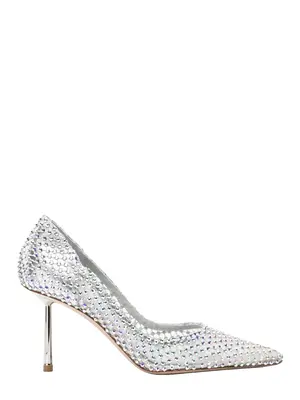 LE SILLA Gilda 90mm Crystal-embellished Pumps - Silver