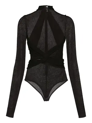 FERRAGAMO High-neck Bodysuit - Black
