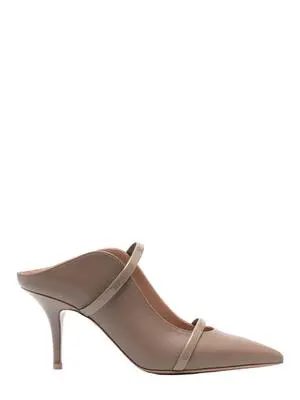 MALONE SOULIERS Maureen 70mm Leather Mules - Neutrals