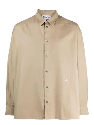 ÉTUDES STUDIO Destroyed Illusion Cotton Shirt - Brown