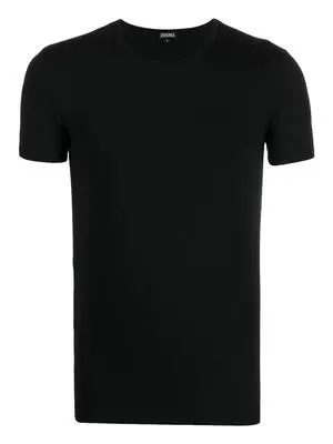 Zegna Short-sleeved Stretch-modal T-shirt - Black