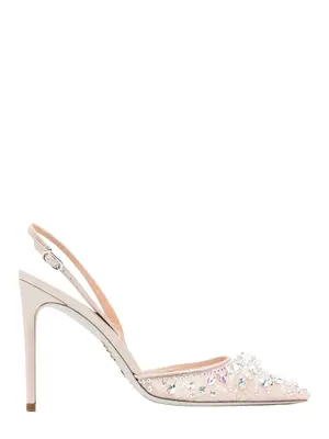 Rene Caovilla Cinderella 105mm Leather Pumps - Pink