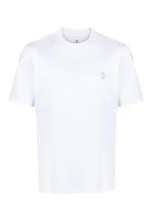 Brunello Cucinelli Logo-print Cotton T-shirt White