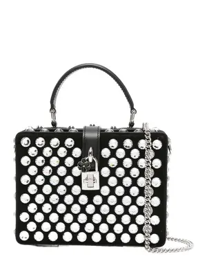 Dolce & Gabbana Crystal-embellished Box Bag - Black