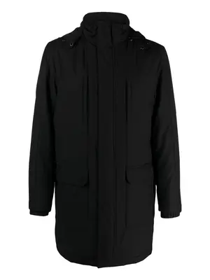 Corneliani High-neck Padded Coat - Black