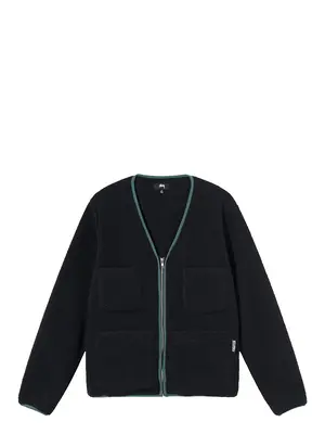 StÜssy Polar Fleece Cardigan - Black