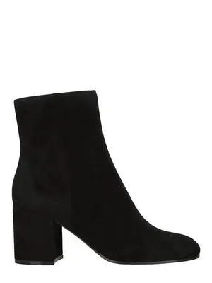 GIANVITO ROSSI Suede Ankle Boots With Block Heel