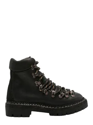 Guidi Lace-up Leather Boots - Black