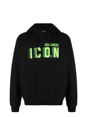 Dsquared2 Logo-print Cotton Hoodie - Black
