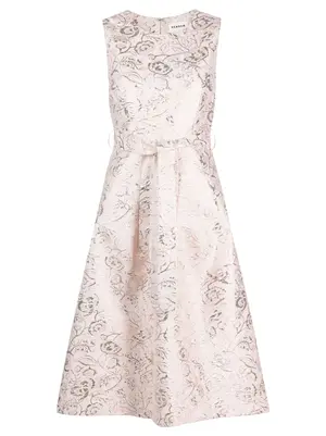 P.a.r.o.s.h Brocade-effect Patterned Jacquard Dress - Pink