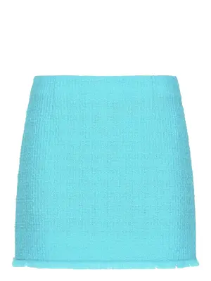 Dolce & Gabbana Mid-rise Tweed Miniskirt - Blue