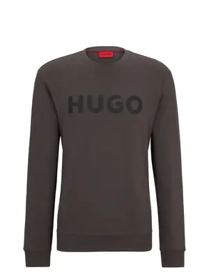 Hugo Logo-print Cotton Sweatshirt - Grey