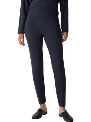 Eileen Fisher High Waist Ankle Leggings - Ink