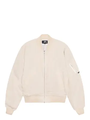 StÜssy Linen Beach Bomber - Cream