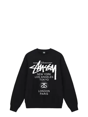 StÜssy World Tour Crew - Black