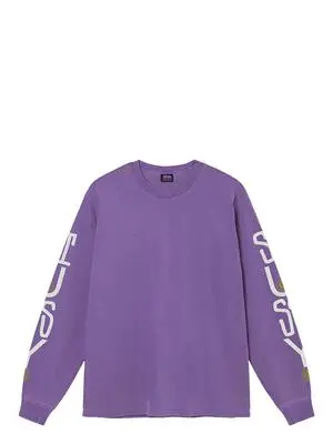 StÜssy Classic Stack Pigment Dyed Long-sleeve Tee - Purple