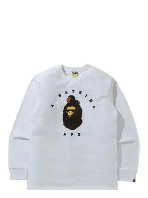 A BATHING APE Milo On Ape Long-sleeve Tee - White